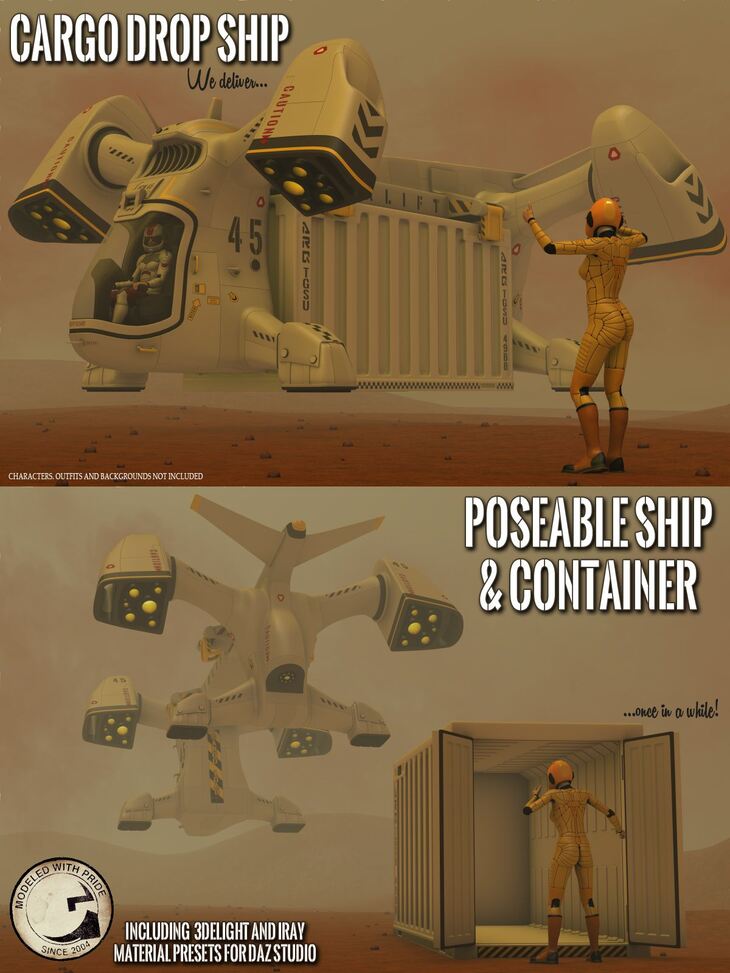 Cargo Drop Ship – Ez Render